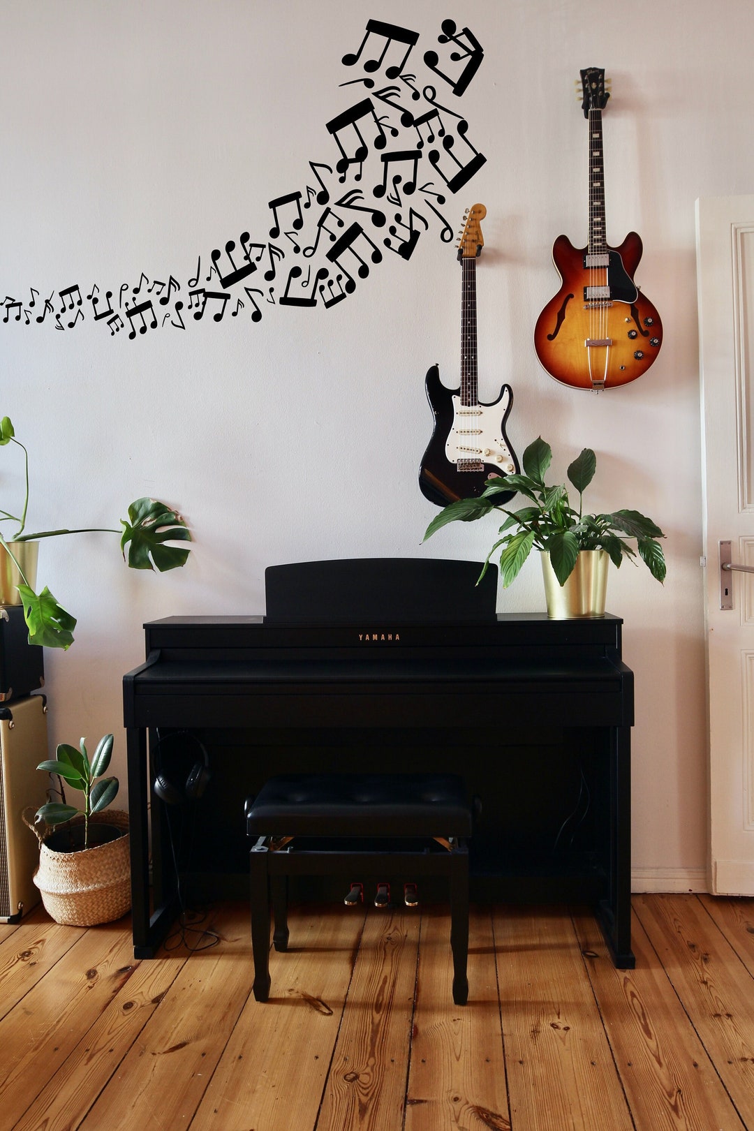 Music Wall Art Decal, Music Notes Wall Decor, Music Wall Sticker, Music ...