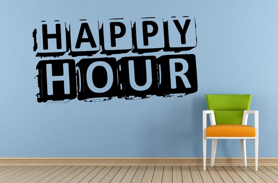 Happy Hour Cocktails Drinks Specials Stamp Sign Logo Store Shop Salon ...