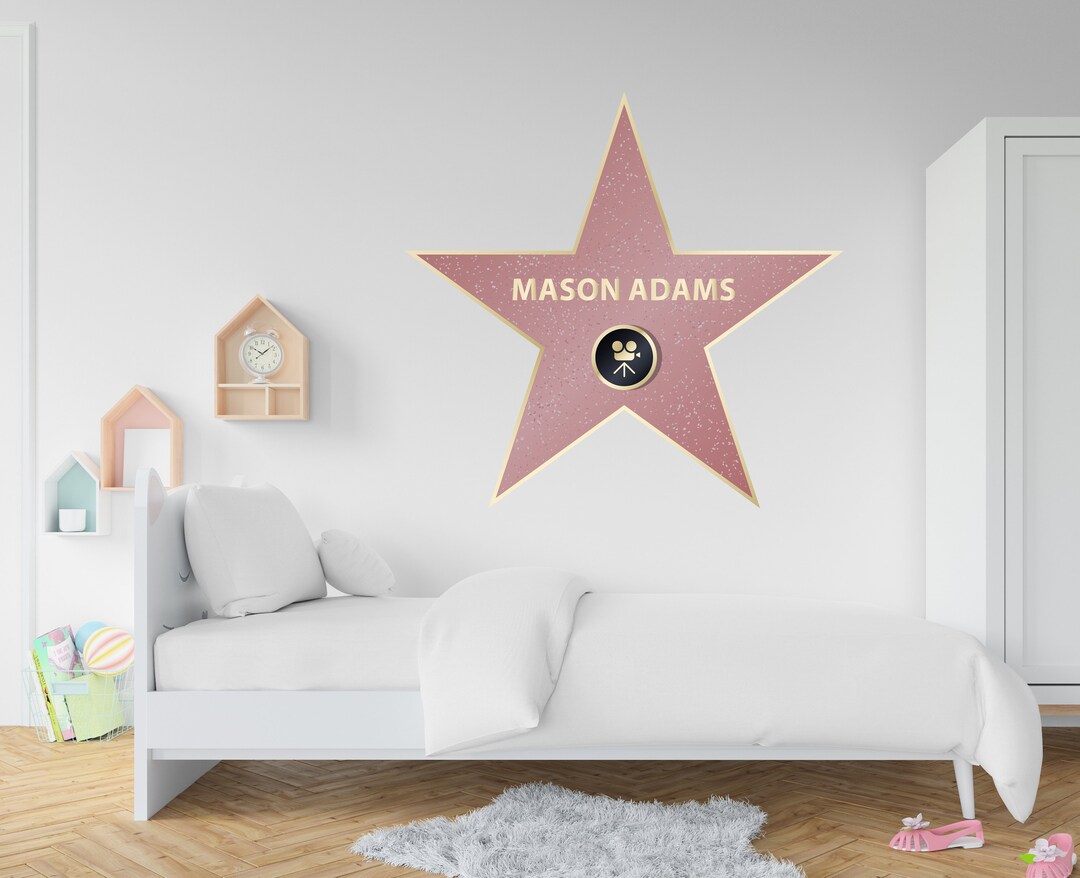 Walk of Fame Hollywood Celebrity Wall Sticker Star Personalized Name ...
