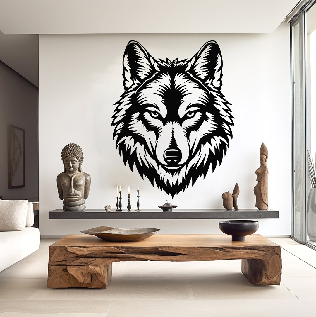 Wolf Wall Decal, Wolf Wall Art, Wolf Room Wall Decor Wolf Room Wall ...