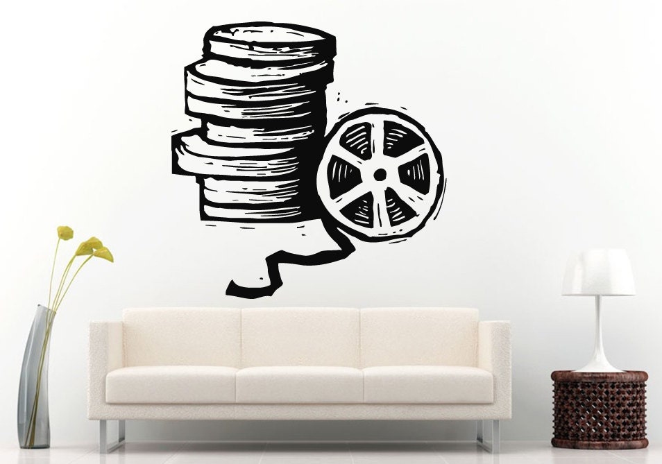 Cinema Movie Roll Of Film Wall Decal Vinyl Sticker Mural Room | Etsy