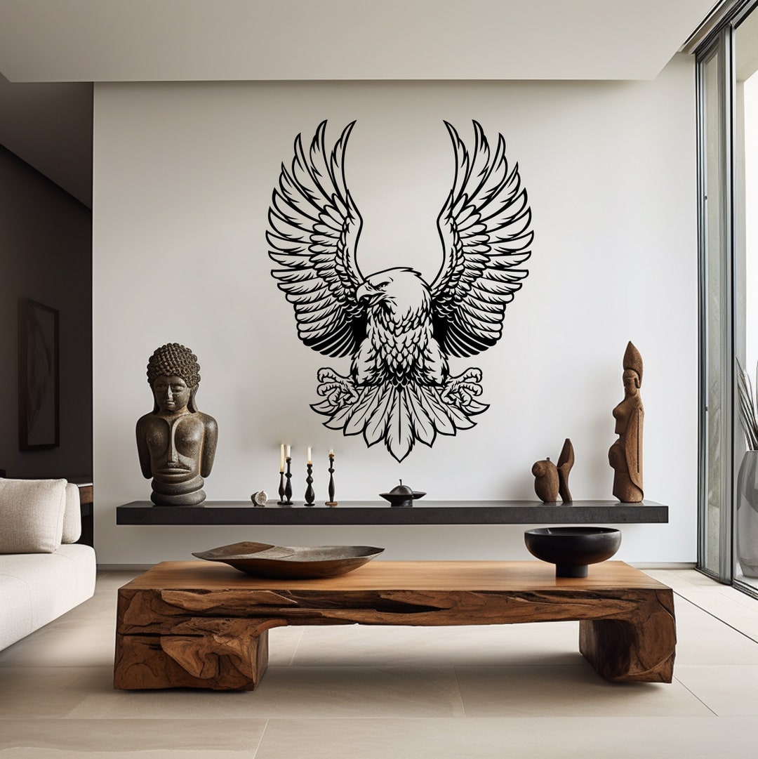 Eagle Wall Decor, Bald Eagle Wall Decals, Eagle Wall Art, Stickers ...