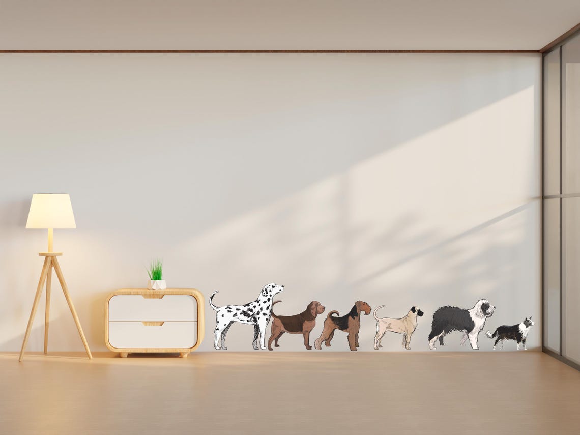 Dog Wall Decal Dog Decor Dog Kids Dog Wall Art Decal Dog Lover Animals ...