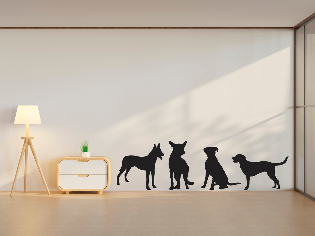 Dog Wall Decal Dog Decor Dog Kids Dog Wall Art Decal Dog Lover Animals ...