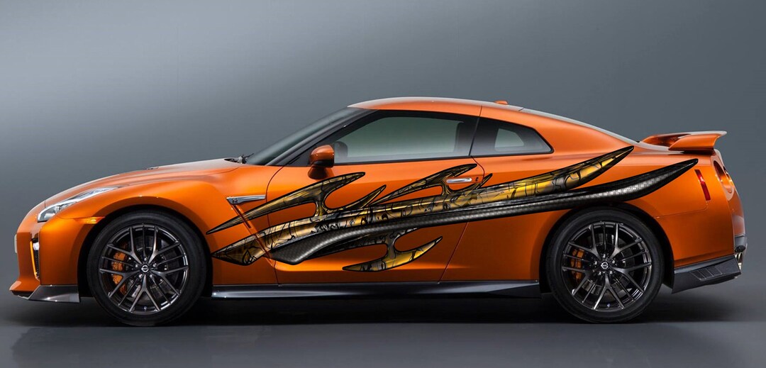 Tribal Car Wrap, 3D Tribal Car Graphics, 3D Tribal Racing Stripes Vinyl ...