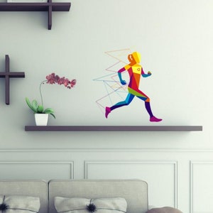Runner Wall Decal, Runner Wall Sticker, Runner Wall Decor, Runner Wall ...
