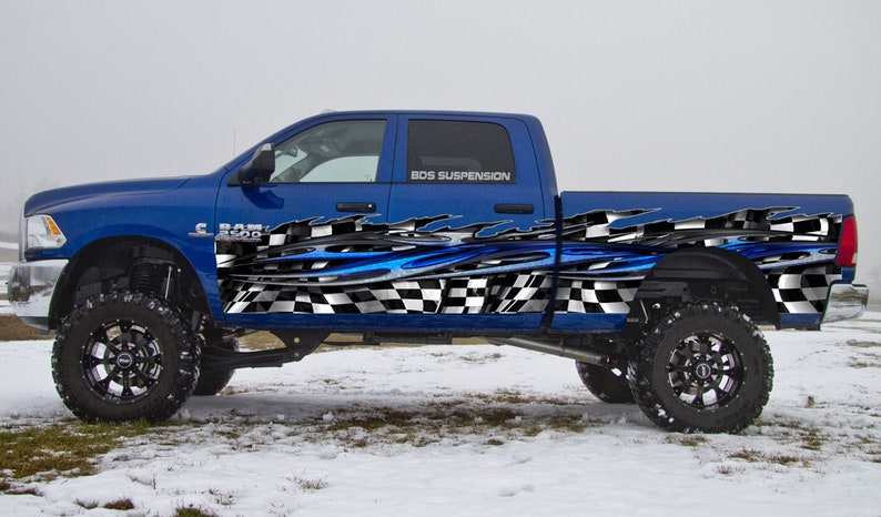 3D Racing Flag Car Decal Car Graphic Checkered Flag Car Vinyl - Etsy