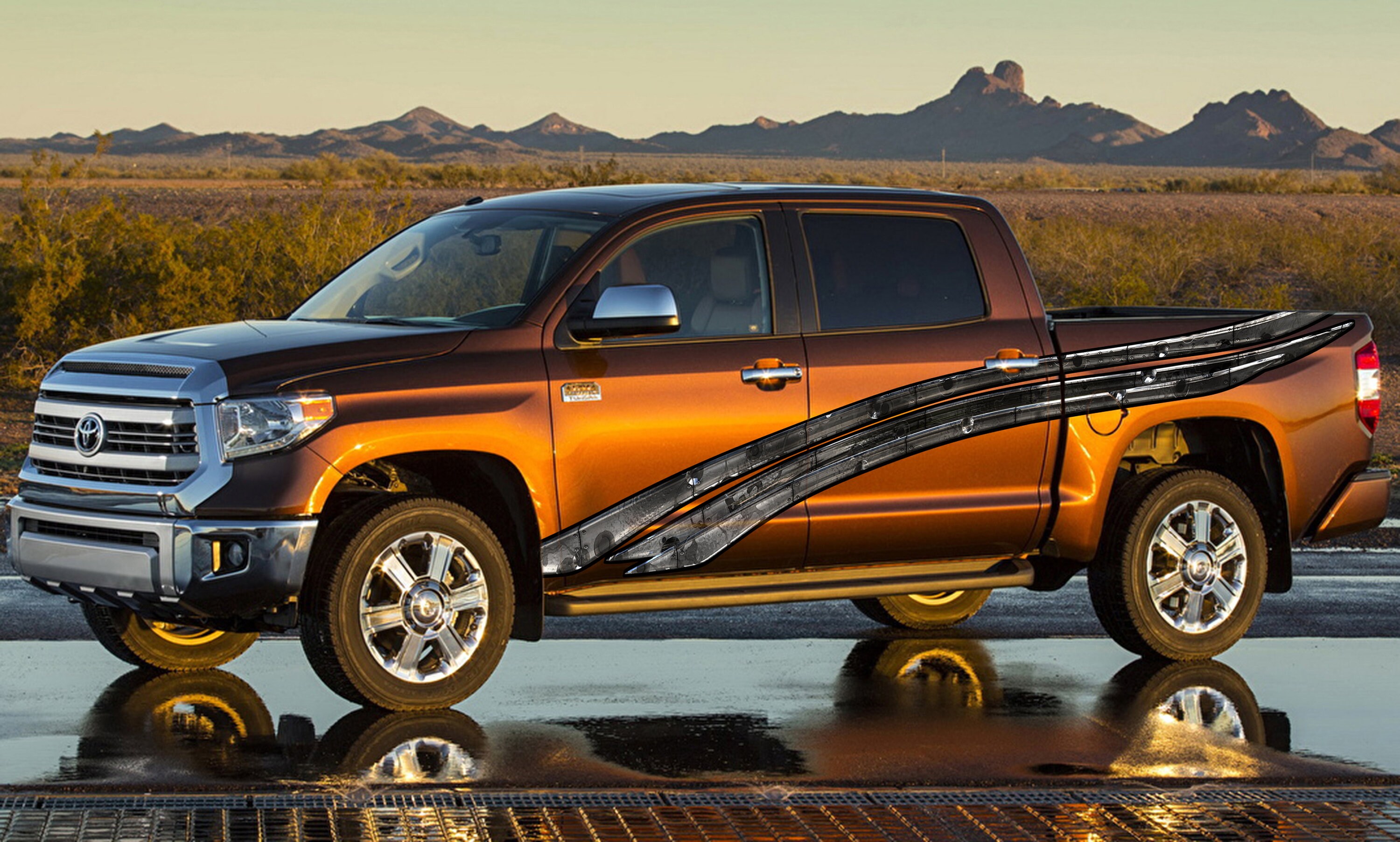 Tribal Racing Stripes Truck Side Full Color Vinyl Sticker - Etsy