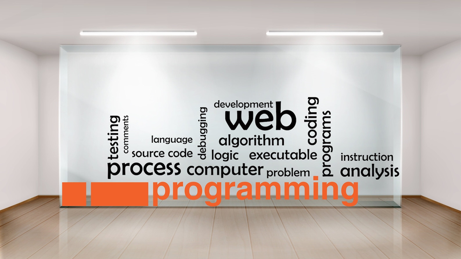 Programming Wall Decal, Technology Vinyl Wall Art Decal, Office Wall ...
