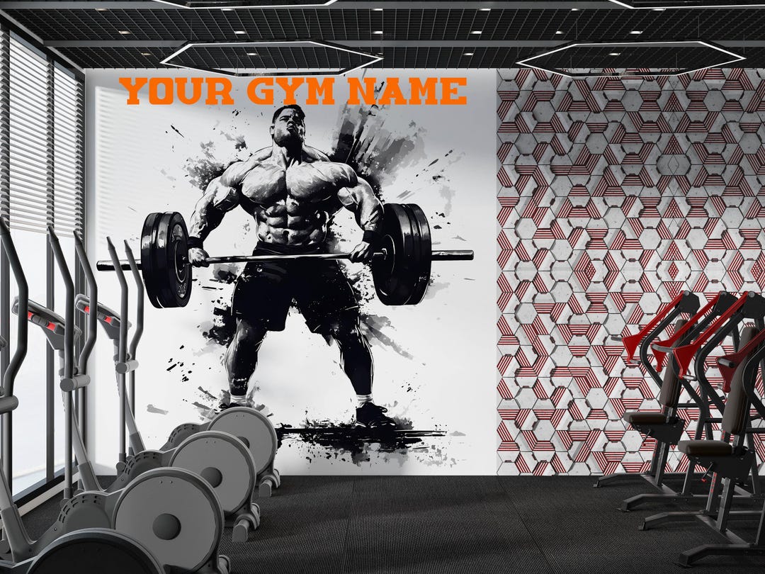 Personalized Gym Wallpaper, Inspirational Gym Wallpaper, Custom Gym ...