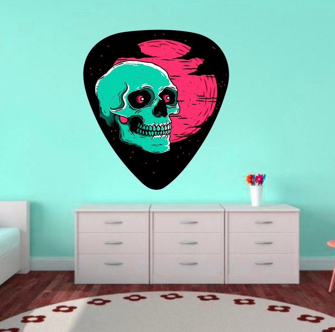Green Skull Decal, Green Skull Sticker, Green Skull Wall Decor - Etsy