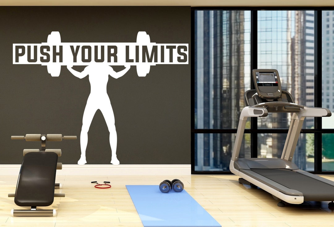 Fitness Wall Art Decor Gym Wall Decals Crossfit Wall Decal Crossfit ...