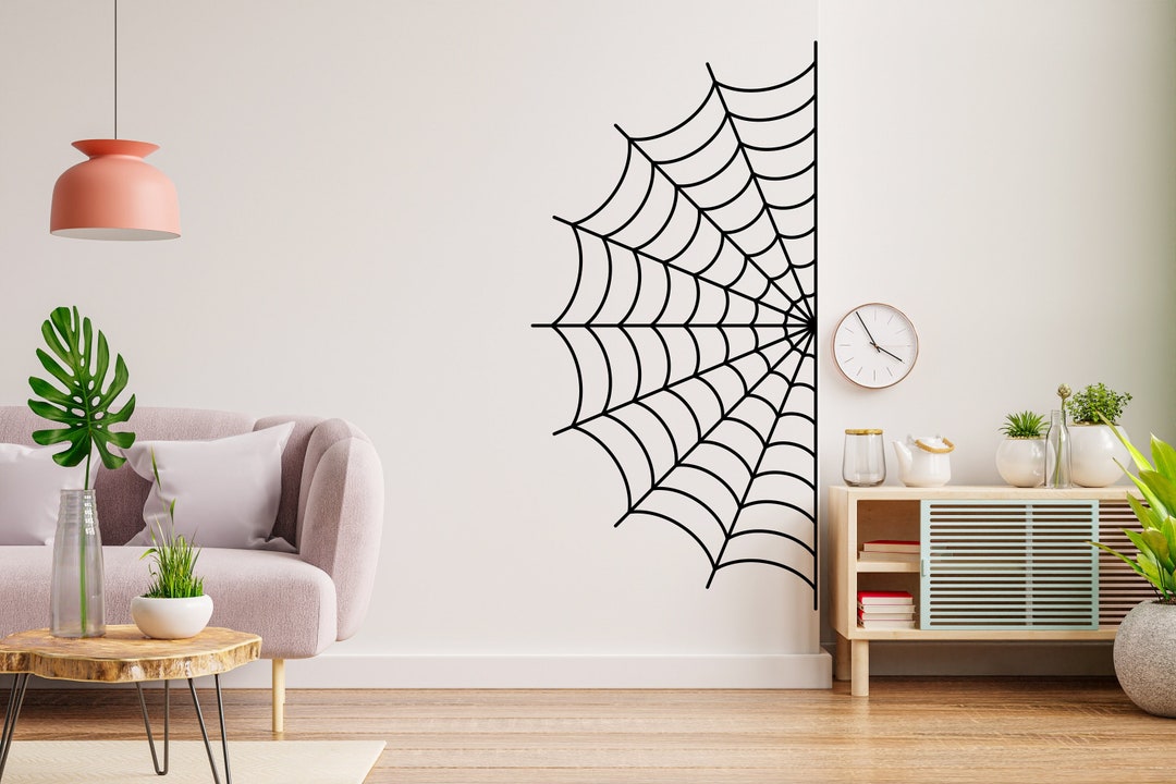 Spider Web Wall Decal Spider Web Wall Sticker Nursery Kids Room Decor ...