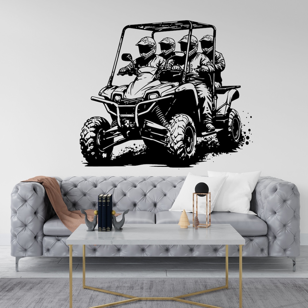 ATV Rider Wall Decal, Quad Wall Decor 4x4 Wheeler Offroad Bedroom Dirt ...