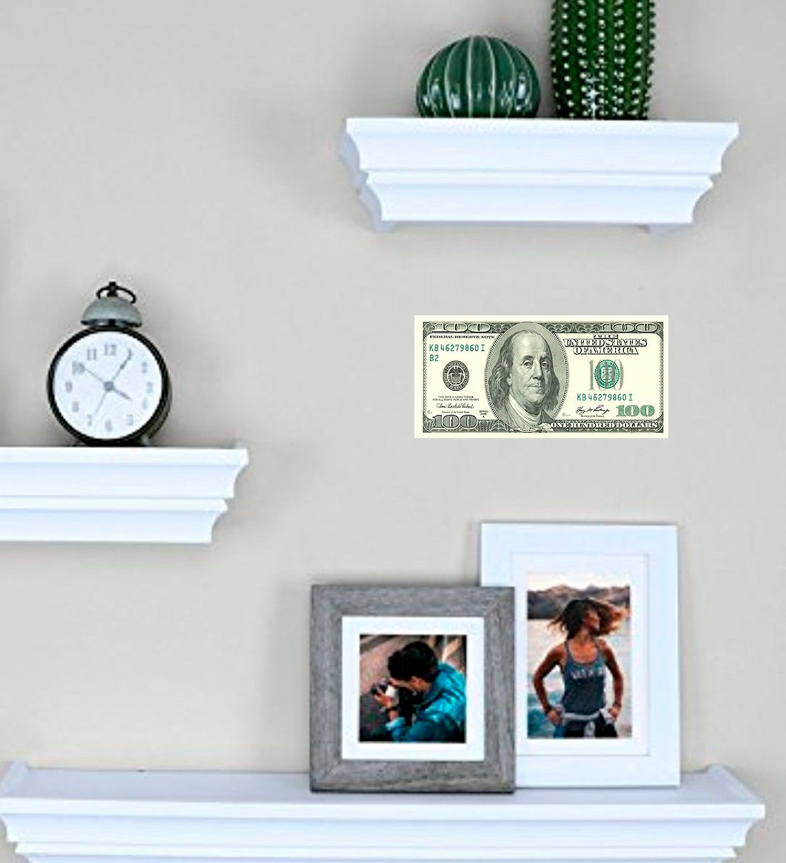 Hundred Dollar Bill Decal, Hundred Dollar Bill, Money Sticker, Money ...