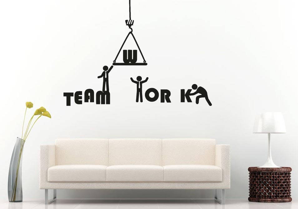 Teamwork Team Building People Holding Sign Office Space Work | Etsy