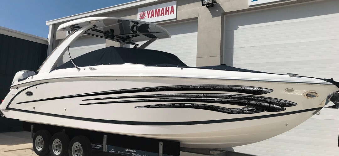 Full Color Boat Graphics, Racing Stripes Boat Graphics, Tribal Cigar ...