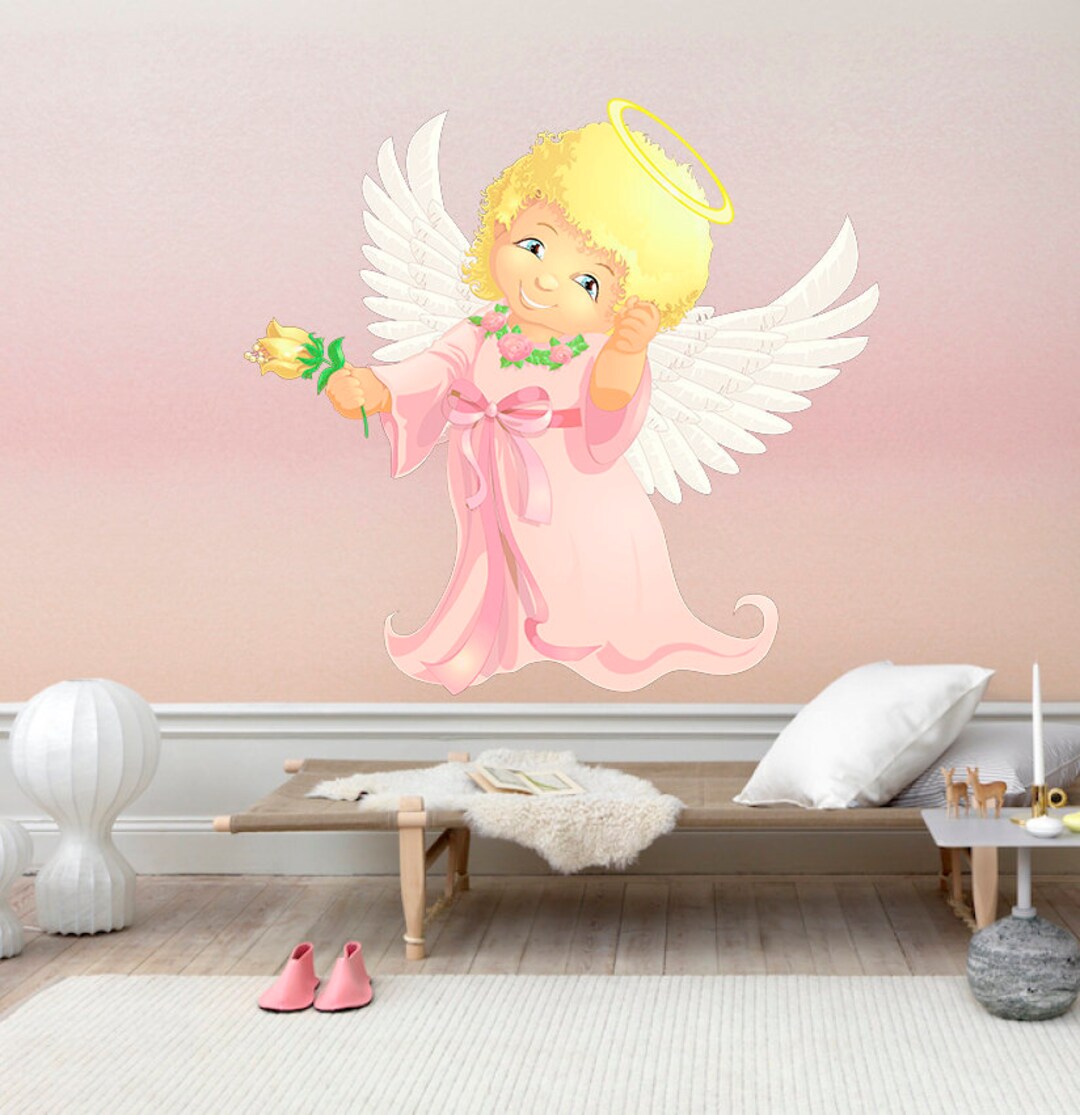 Baby Angel Decal, Baby Angel Sticker, Baby Angel Nursery Decor - Etsy