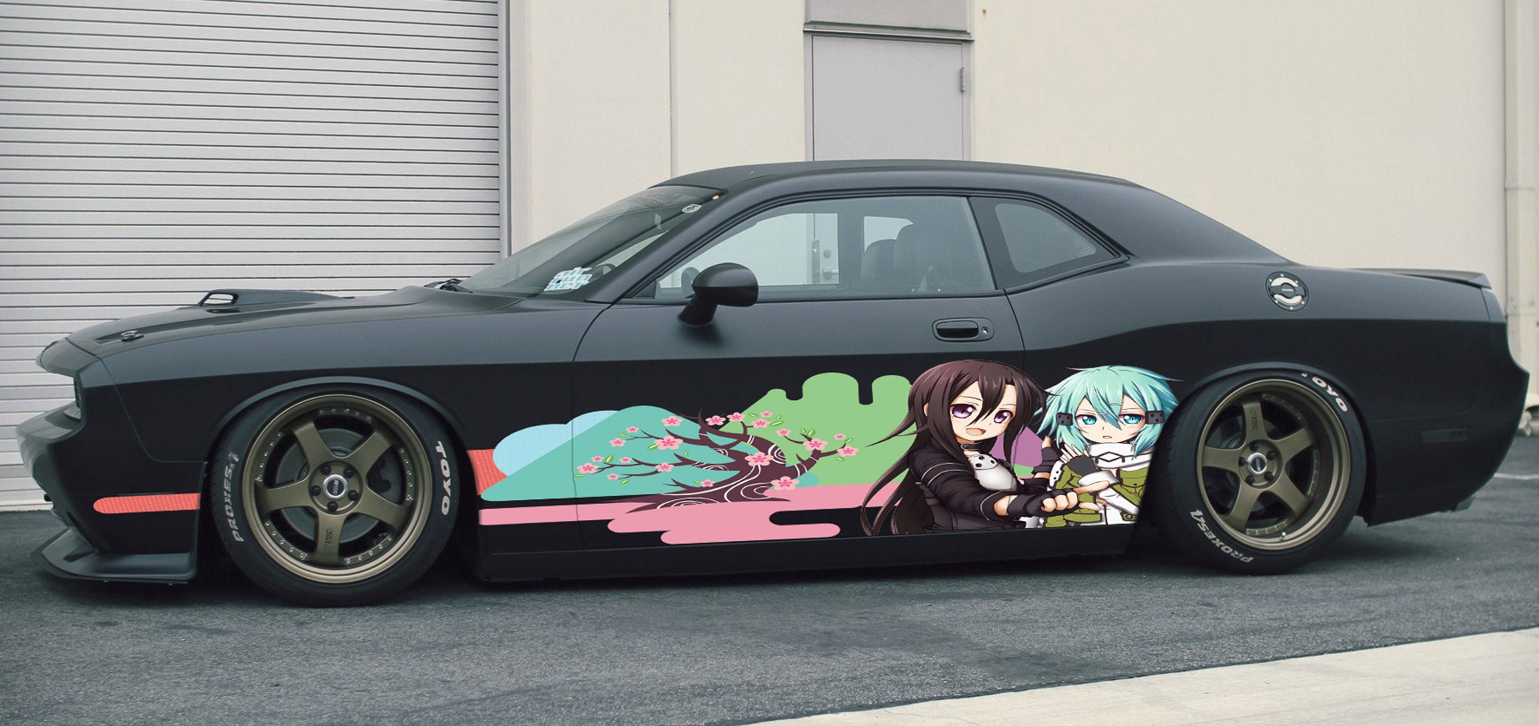 Anime Car Stickers Manga Decal Japanese Livery Sakura Car Sticker Large Car Livery Anime Girl Tattoo Car Japan Character Side Car Wrap Etsy