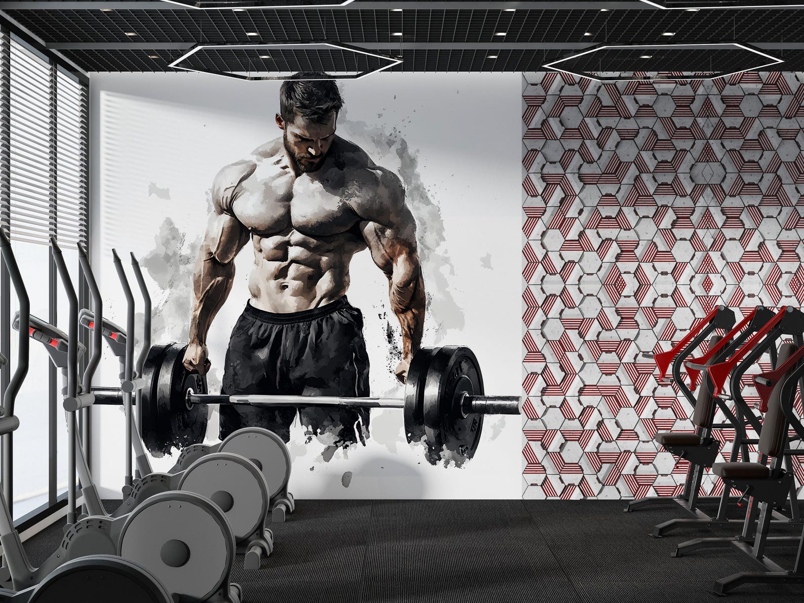 Gym Wallpaper, Inspirational Gym Wallpaper, Gym Wall Decal, Gym Wall ...