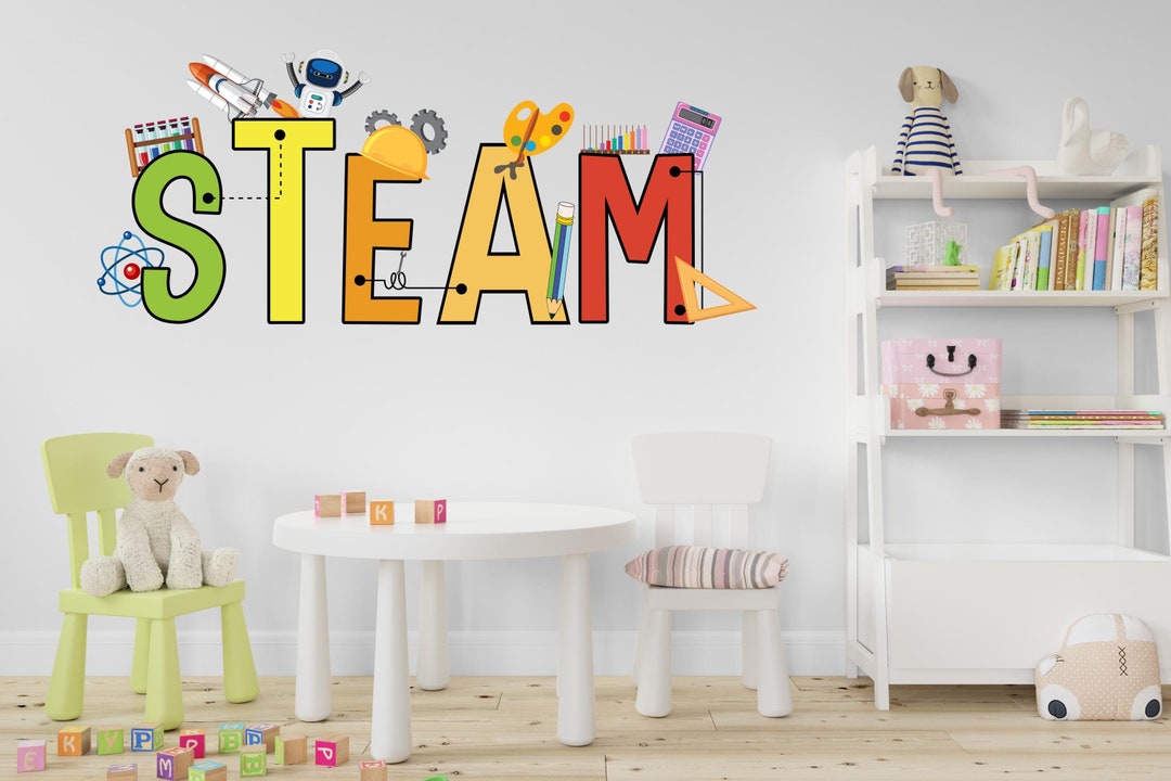 Stem Science Technology Engineering Math Wall Decal, Steam Wall Decals ...