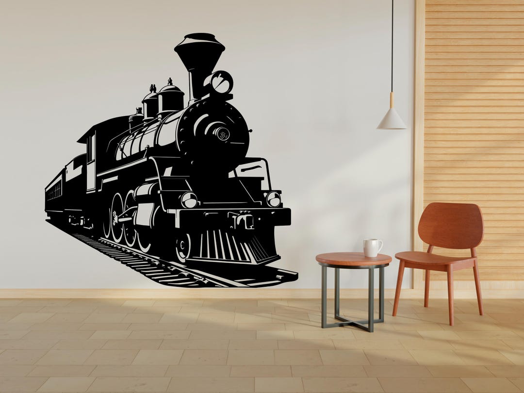 Train Wall Decal Train Wall Sticker Train Art Train Wall Vinyl Wall ...