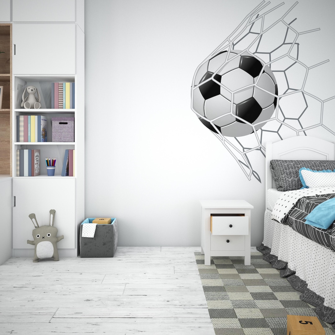 Soccer Wall Decor, Football Wall Decal Sport Vinyl, Football Stickers ...