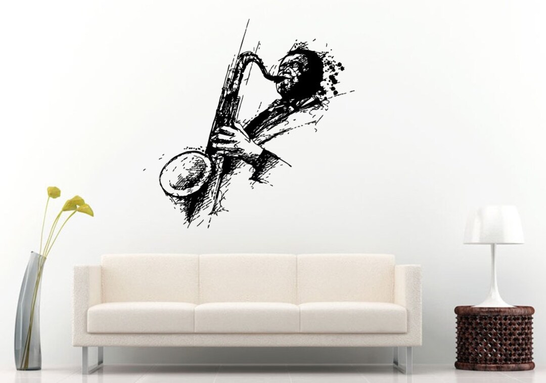 Jazz Sax Saxophone Instrument Tool Man Player Band Musical Genre Wall ...