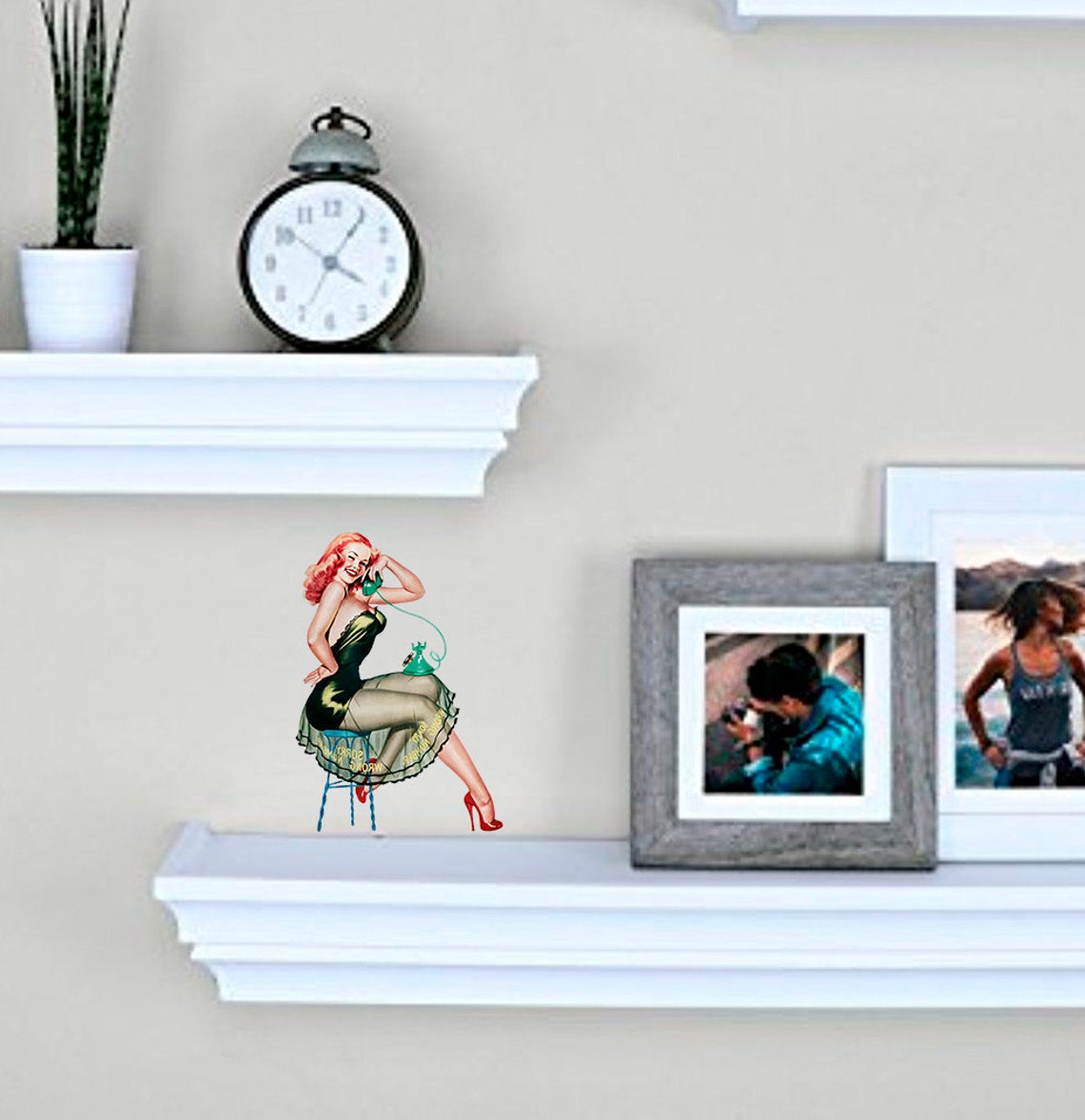 Pin-up Girl Decal Pin-up Girl Sticker Pin-up Girl Wall Decor - Etsy