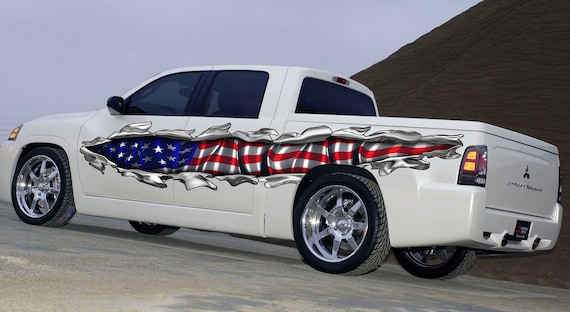 Usa Flag Auto Decals And Graphics Racing Flag Decal Vector Images