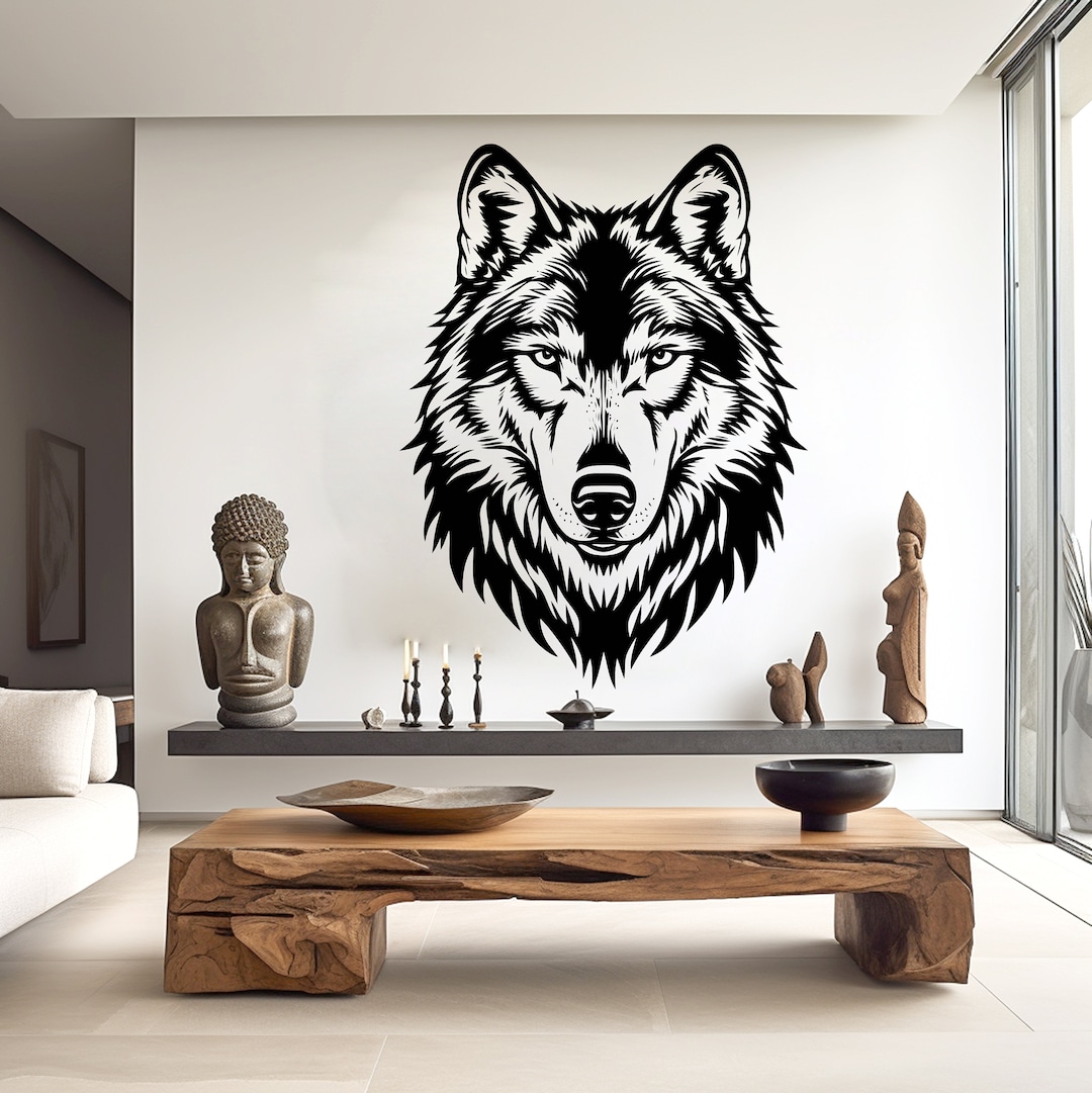 Wolf Wall Decal, Wolf Wall Art, Wolf Room Wall Decor Wolf Room Wall ...