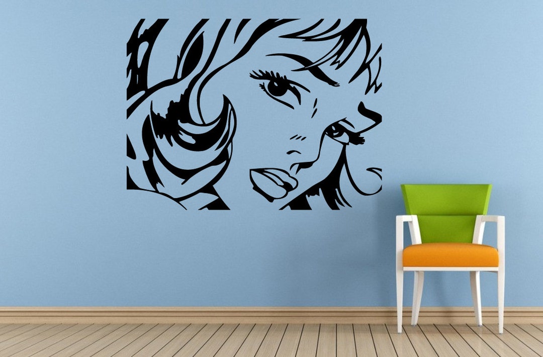 Beautiful Face Woman Girl Eye's Lips Hair Salon Spa Wall or Car Vinyl ...