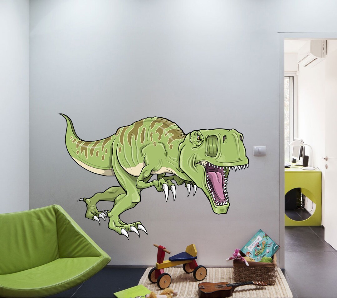 Dinosaur Raptor Wall Decal, Dinosaur Raptor Wall Sticker, Dinosaur ...