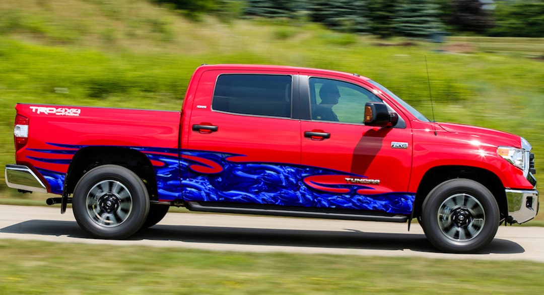 Dragons Ripped Metal Car Vinyl Decal, Dragons Car Side Graphics, Full ...