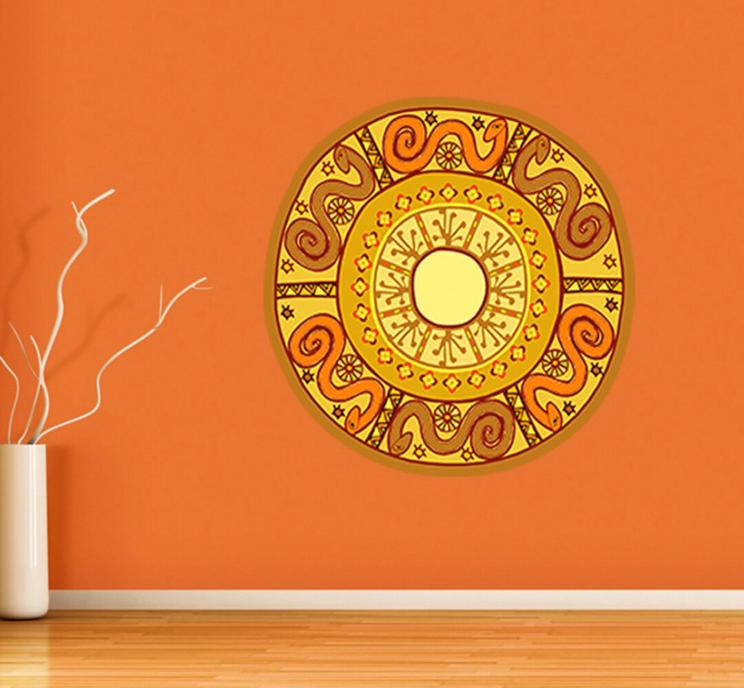 Boho Circle Design Wall Decal, Boho Circle Design Wall Sticker, Boho ...