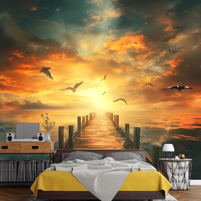 Sunset Wall Decal - Etsy