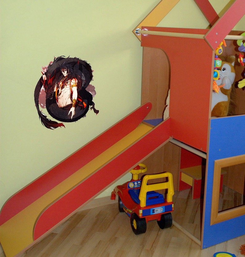 Fantasy Dragon Anime Decal Fantasy Dragon Anime Sticker - Etsy