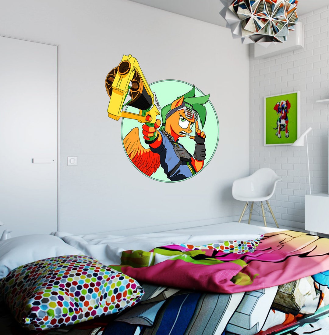 Anime Character With Gun Decal, Anime Character With Gun Sticker - Etsy