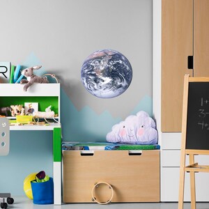 3D Earth Decal, 3D Earth Sticker, 3D Earth Wall Decor - Etsy