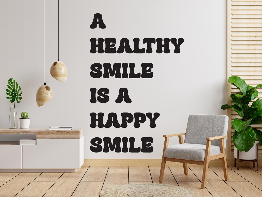 Dental Wall Decor Smile Dental Stickers Dental Clinic Wall Decal Door ...