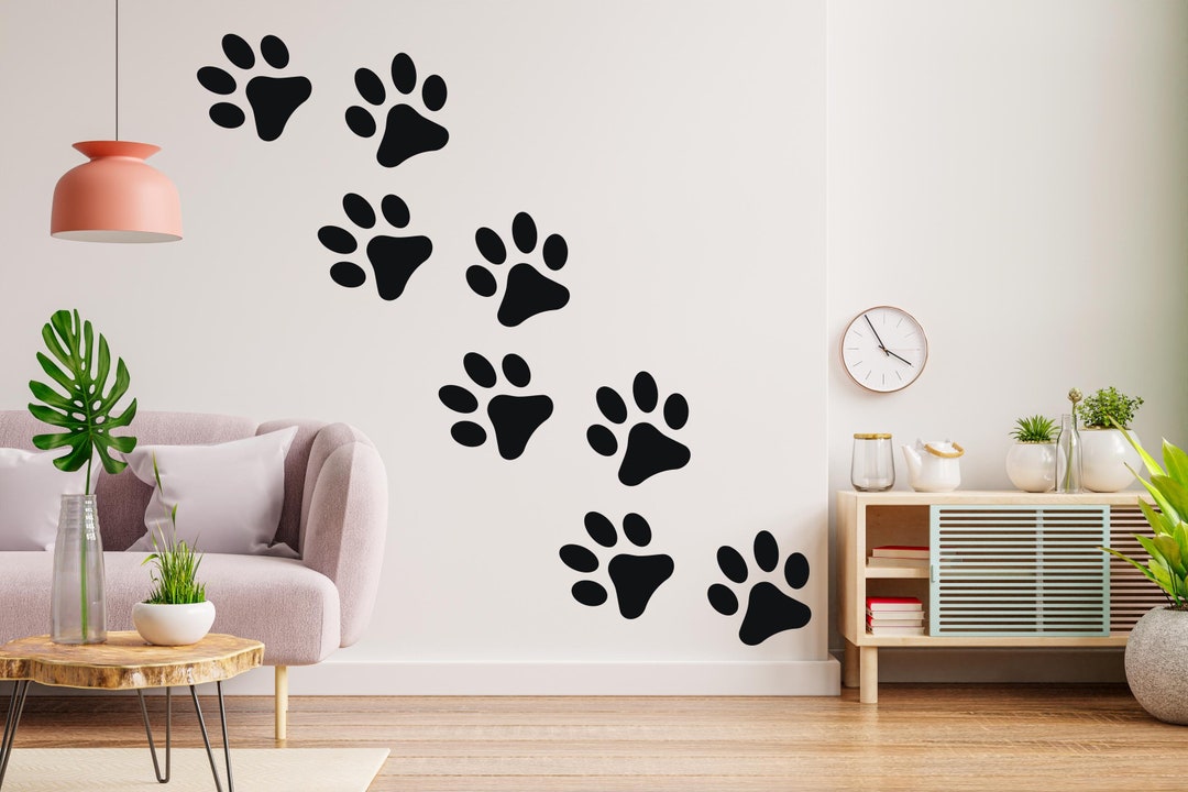 Dog Paw Print Wall Decal - Pet Lover's Wall Decor, Vinyl Sticker for ...