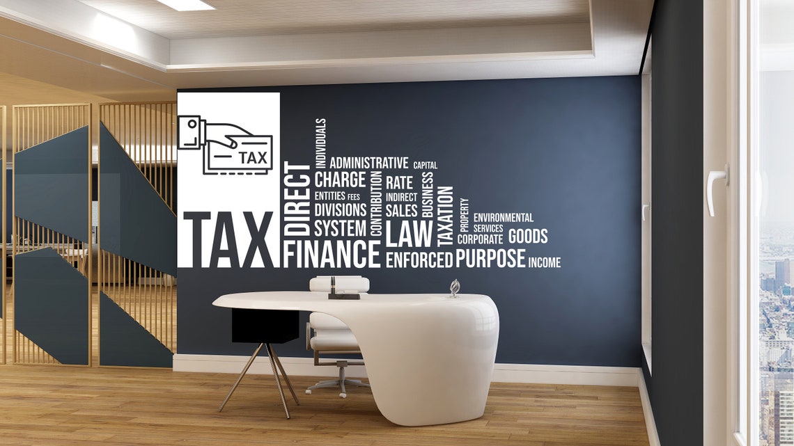 Tax Wall Decor Office Wall Decal Finance Idea Teamwork Business Worker ...
