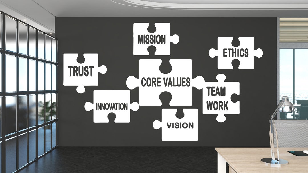 Core Value Wall Decor Customers Wall Decal Trust Teamwork Innovation ...