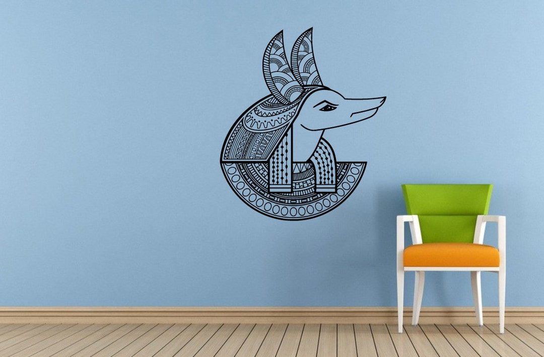 Anubis Ancient Egyptian God Mythology Window or Wall or Car Vinyl Peal ...