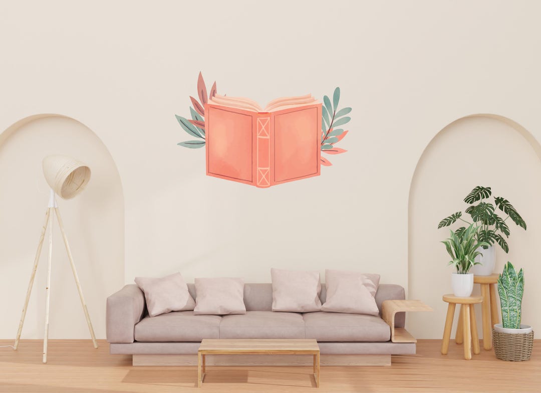 Library Vinyl Wall Art Decals, Books Wall Decor, Library Wall Decal ...