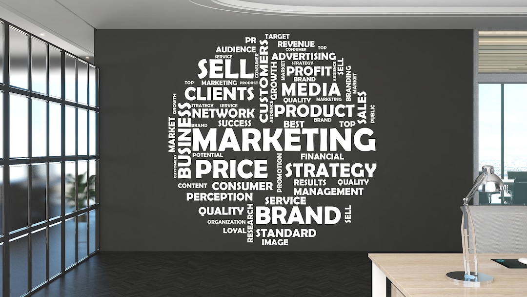 Marketing Wall Decal, Marketing Office Wall Decal, Marketing Office ...