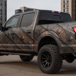 Armored Metal Truck Wrap | Industrial Rust Texture Vinyl Car Wrap ...