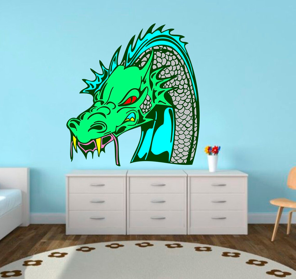 Fantasy Anime Dragon Sticker Fantasy Anime Dragon Decal | Etsy