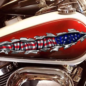 American Flag Bike Decal, US Flag Racing Bike Motorcycle Wrap, US Flag ...