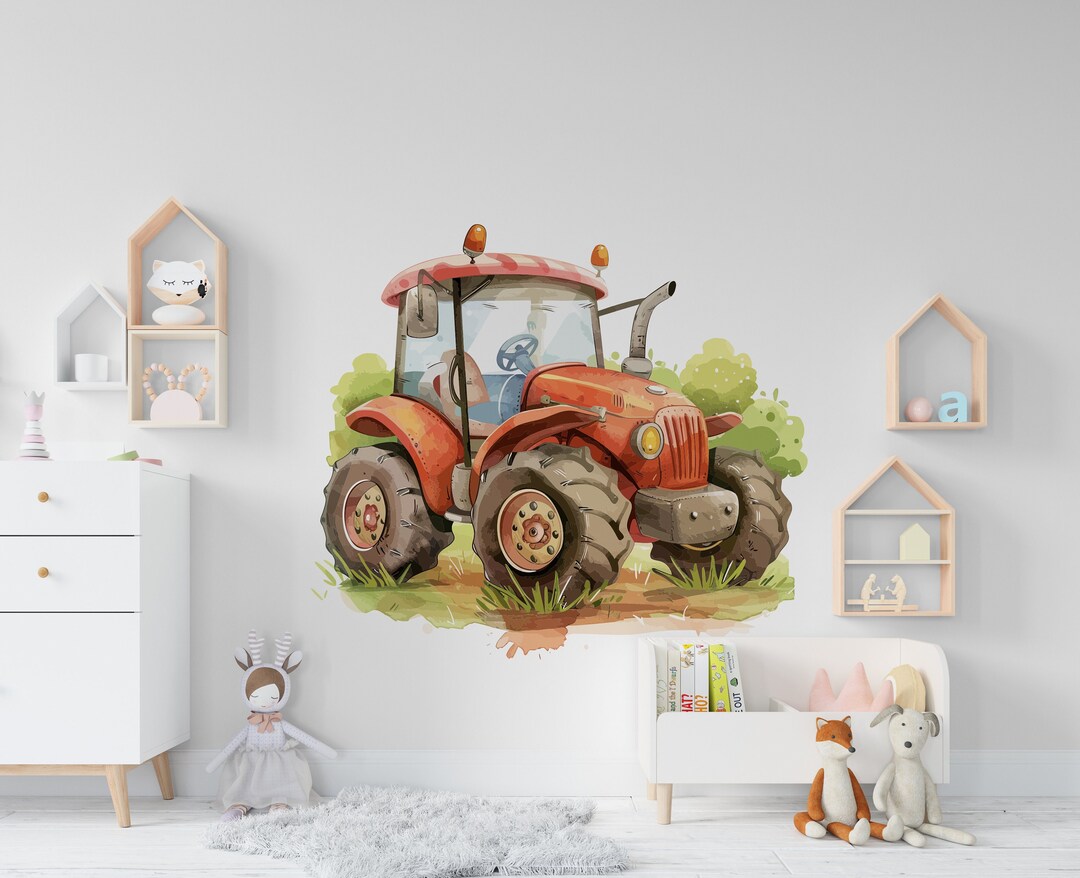 Tractor Wall Decal Farm Wall Decor Tractor Farm Wall Decal Farmer Gift ...